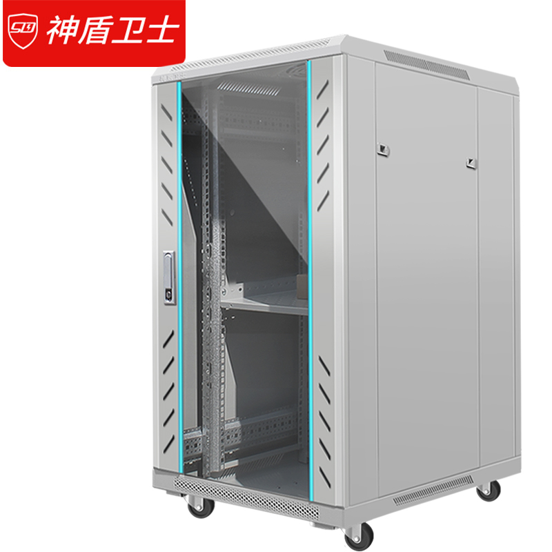 神盾卫士（SDWS）机柜 1米18U玻璃门600深标准19英寸机柜加厚SDB-6618